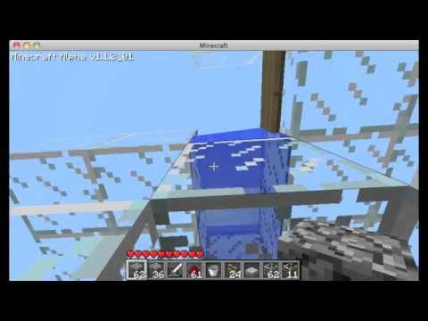 Minecraft - All 128 blocks, waterladder up, waterbrake down - YouTube