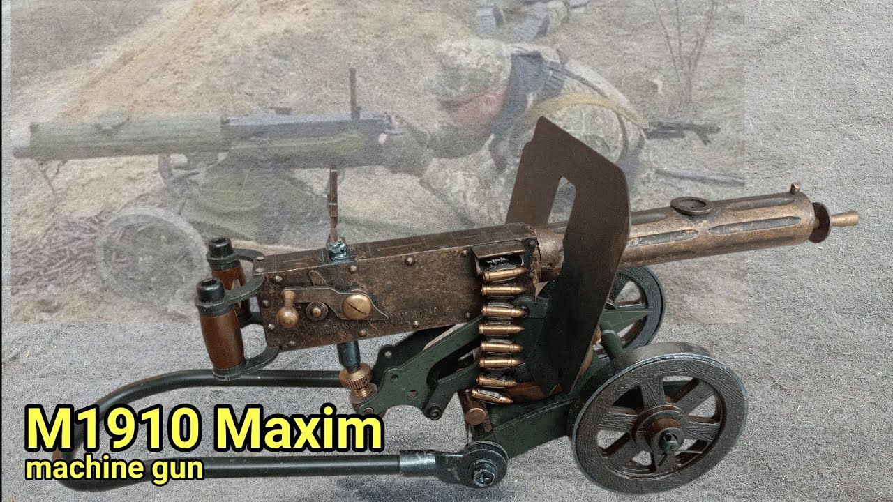 Russian M1910 Maxim machine gun...toy lighter/nice for display - YouTube
