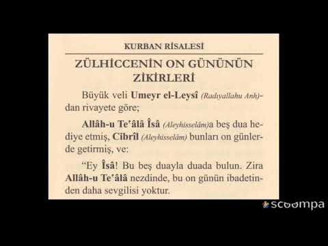 Zülhiccenin 10 Gününün Zikirleri 1. Zikir Her Gün 100 Defa - Cübbeli Ahmet Hoca