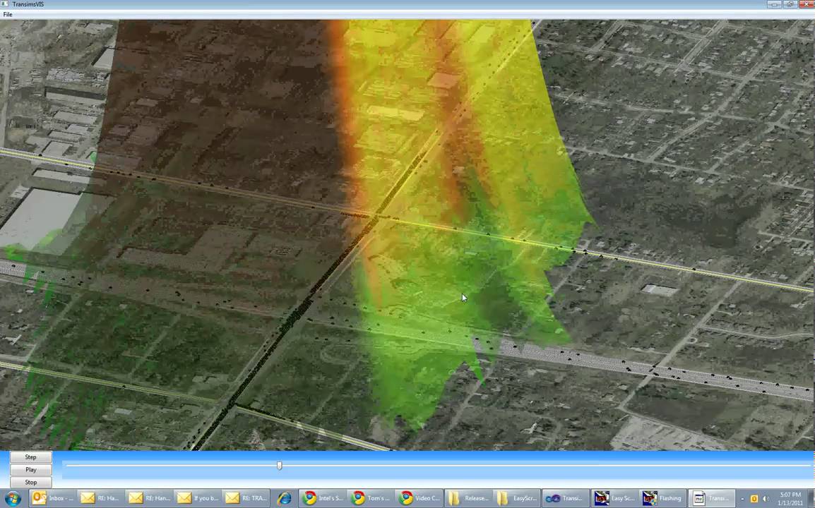 TRANSIMS 3D Congestion Plot - YouTube