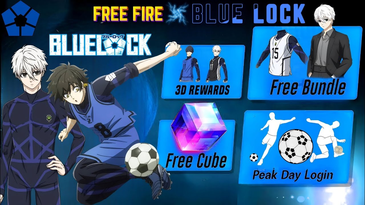 FREE FIRE BLUE LOCK EVENT 🥳 | BLUE LOCK EVENT REWARDS😍 | FREE FIRE NEW ...