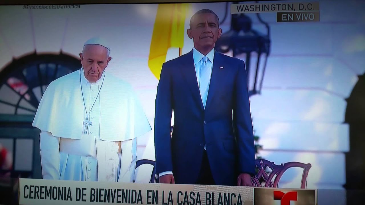 Pontifical Anthem Pope Francis with Barack Obama - YouTube