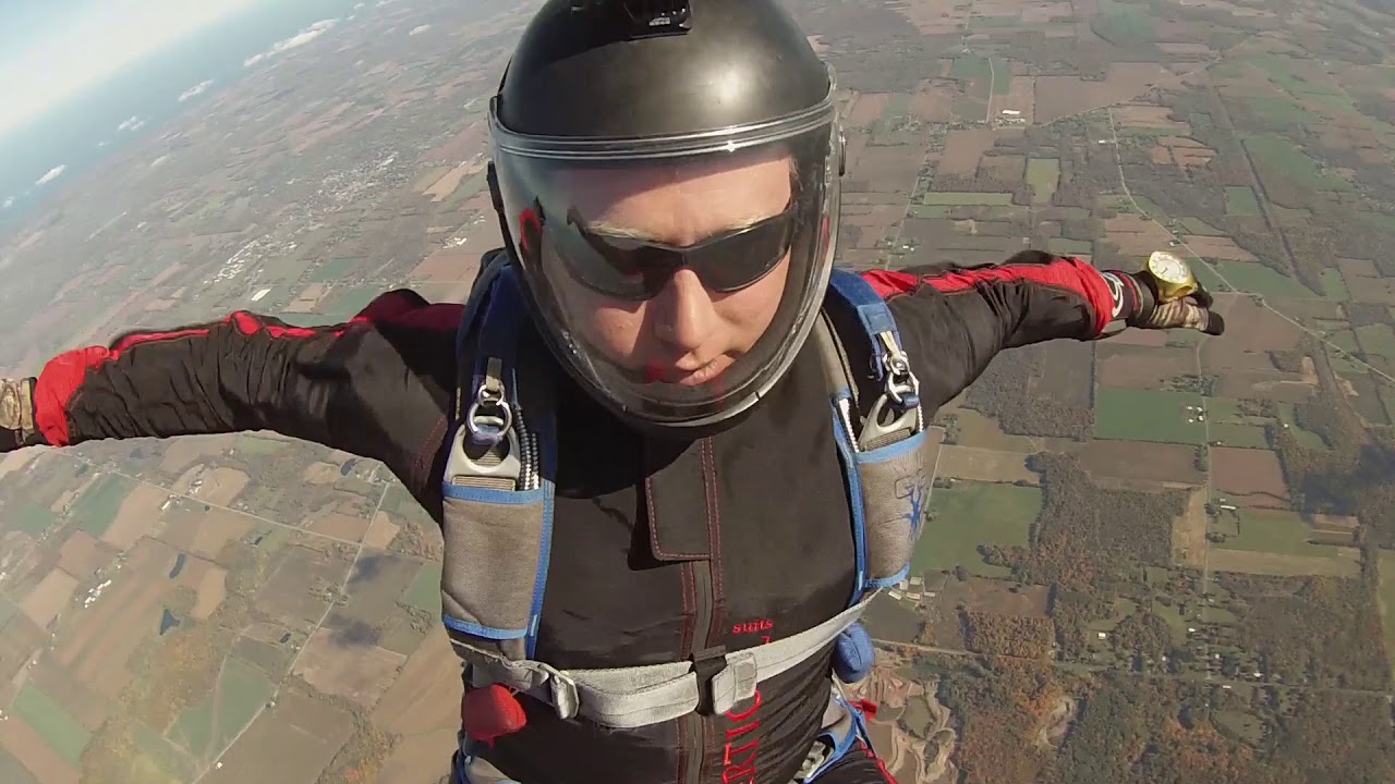 Freeflying and angle flying over WNY Skydiving - YouTube
