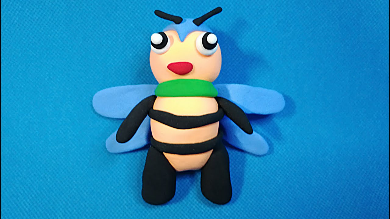 Play Doh Bee | How to make a Play-Doh Bee step-by-step | Clay toys ...