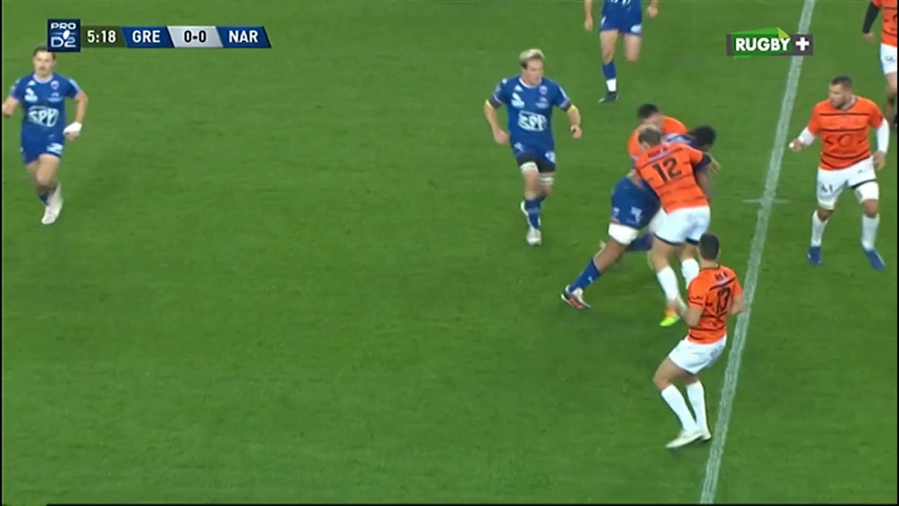 levi Douglas highlights grenoble - Narbonne 26-8 - YouTube