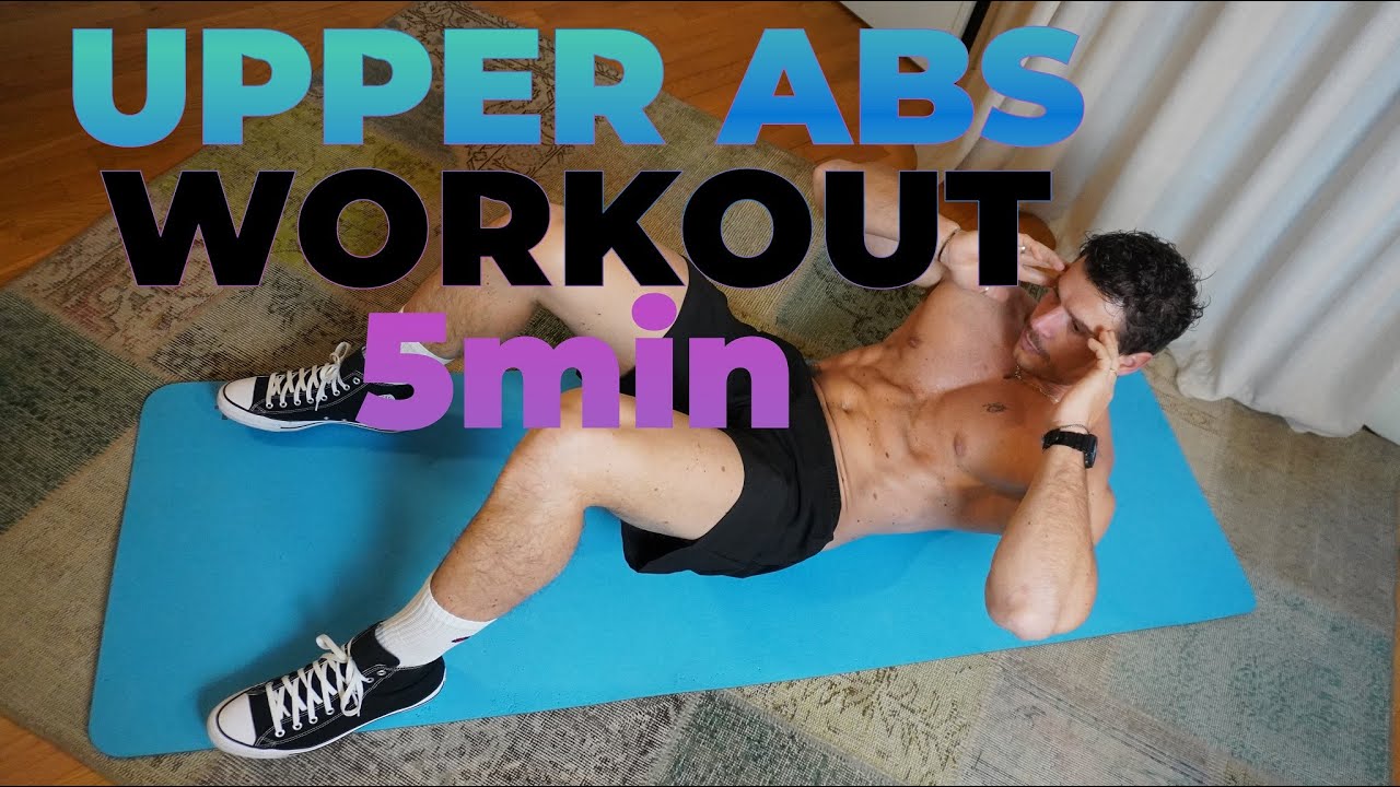 UPPER ABS workout 5 minutes - Allenamento ADDOMINALI ALTI 5 minuti ...