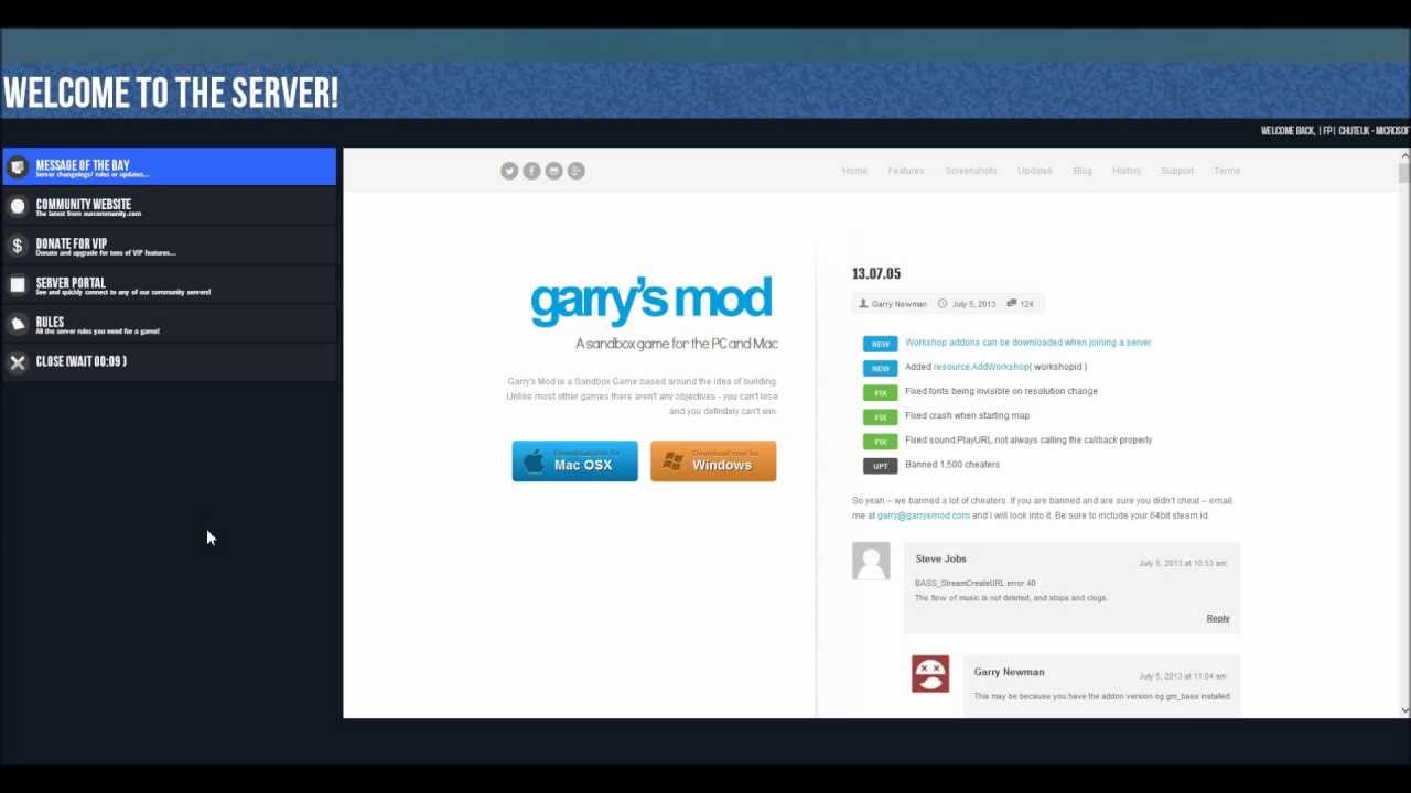 Modern MOTD (With Server Portal) - YouTube