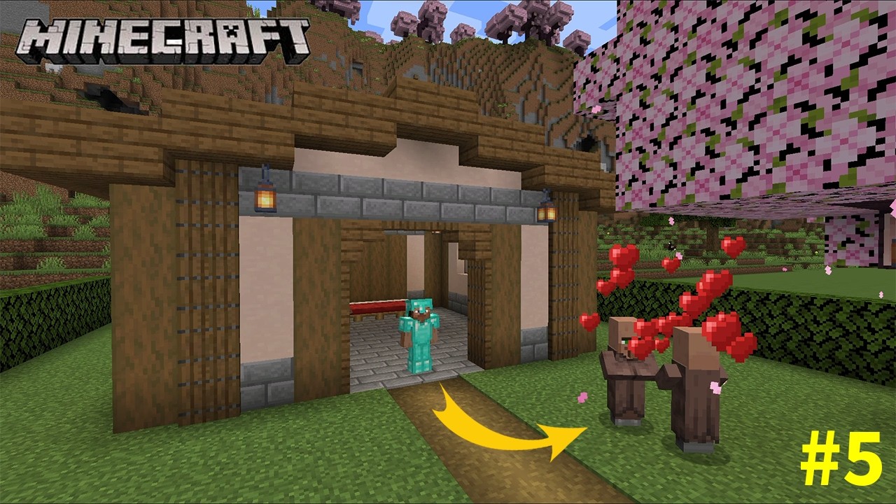 Ultimate Villager Townhall & XP Farm Setup | #5 | Minecraft - YouTube