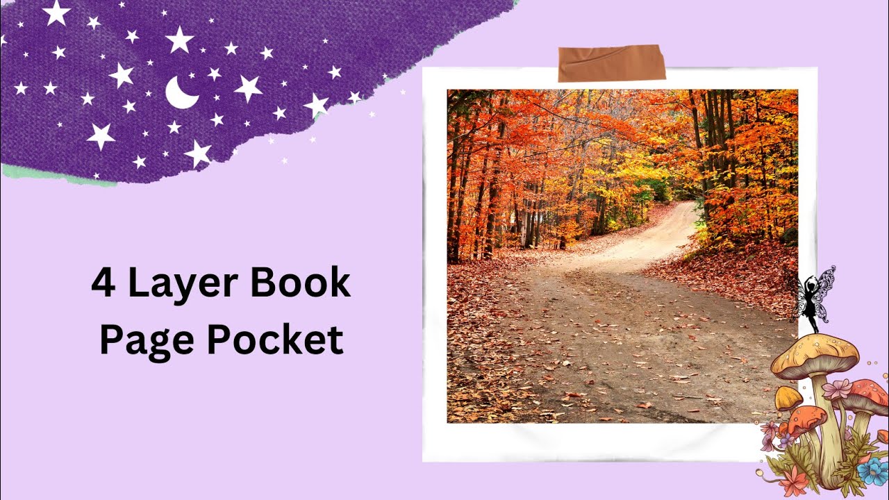 Tutorial: 4 Layer Book Page Pockets - YouTube