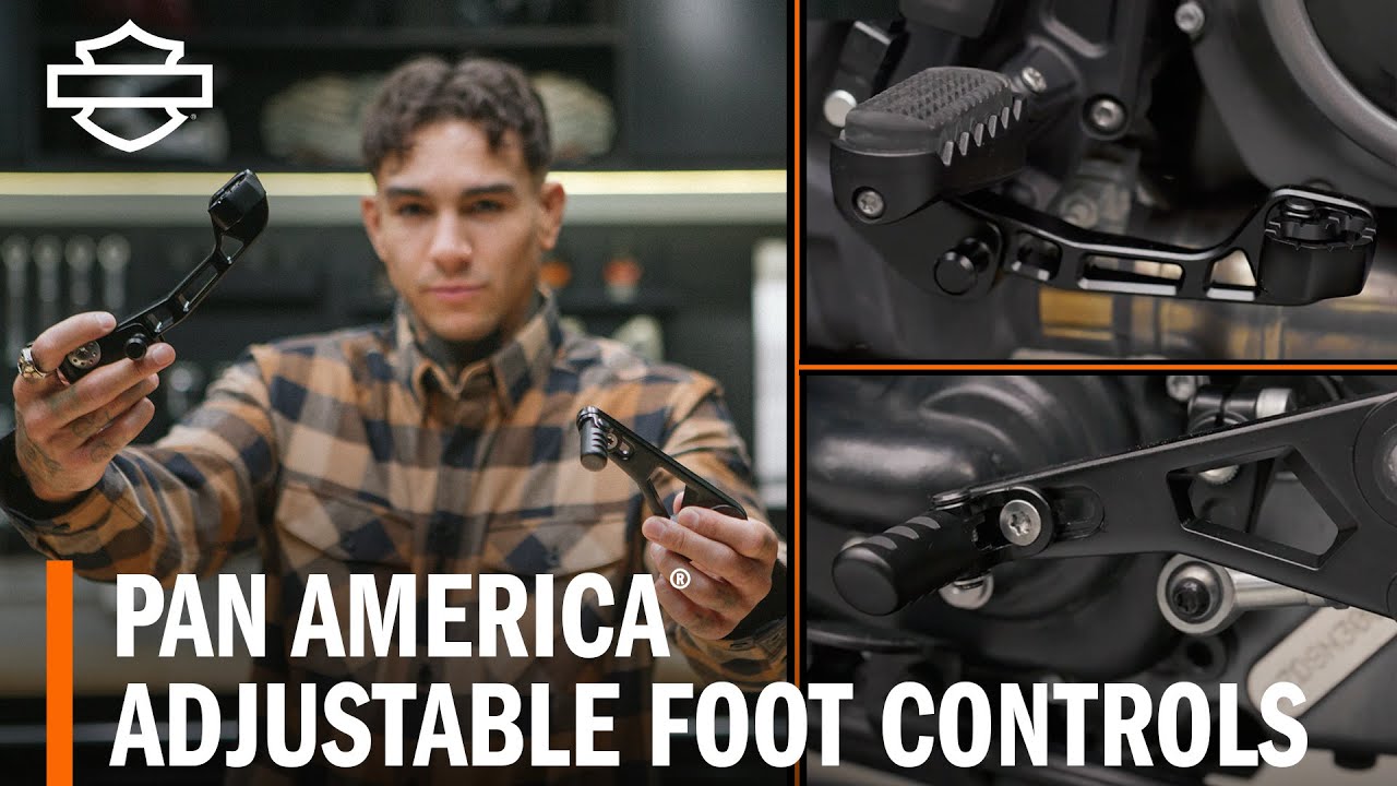 Harley-Davidson Pan America Adjustable Foot Controls - YouTube