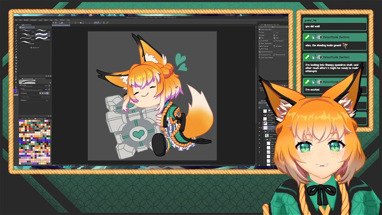 Happily Hallucinating! Companion Cube Sticker Creation! 🧡 - YouTube