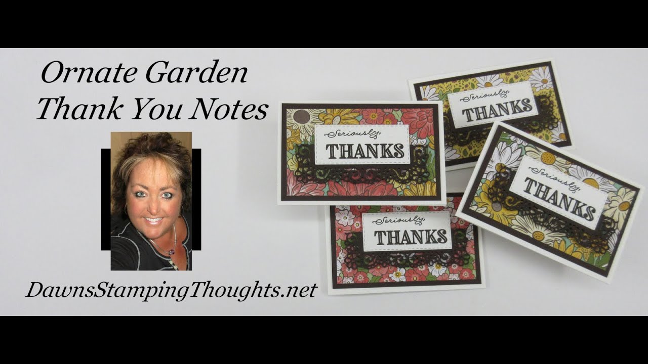 Ornate Garden Thank you notes - YouTube