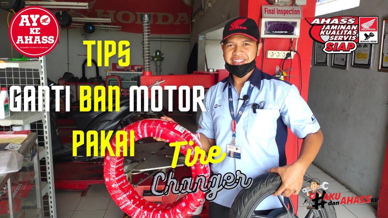 #ban #tyrechanger #tips GANTI BAN MOTOR PAKAI MESIN TYRE CHANGER ...