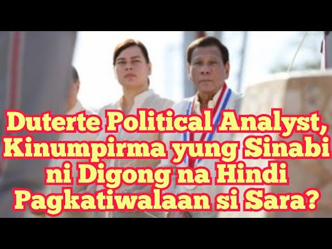 DDS Political Analyst: Pinaglalaruan lang ni VP Sara ang Tao sa ...