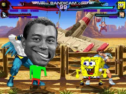 MUGEN Request: Omega Tiger Woods & Piplup's 7th Evolution Vs Spongebob ...