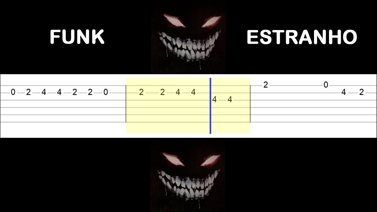 FUNK ESTRANHO (Easy SLOW Guitar Tabs Tutorial) - YouTube