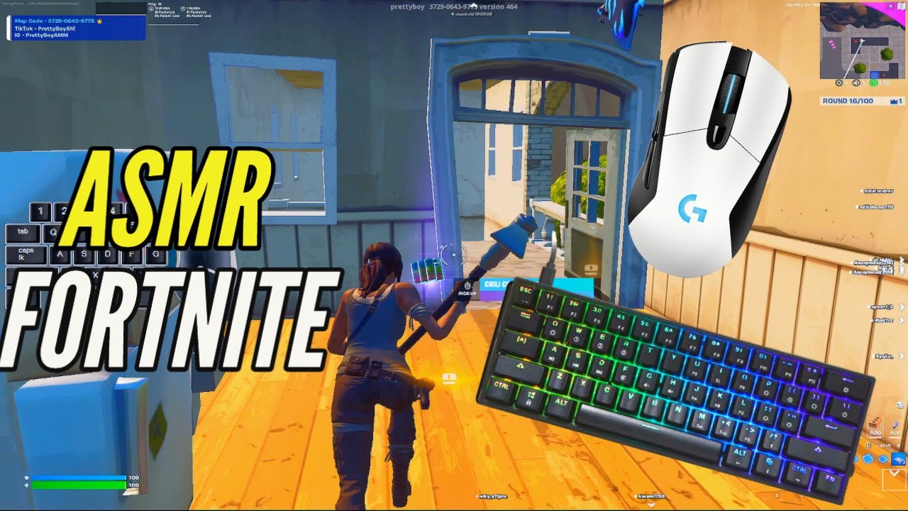 GK61 Mechanical Gaming Keyboard x G703 | ASMR Gameplay | Fortnite ASMR ...