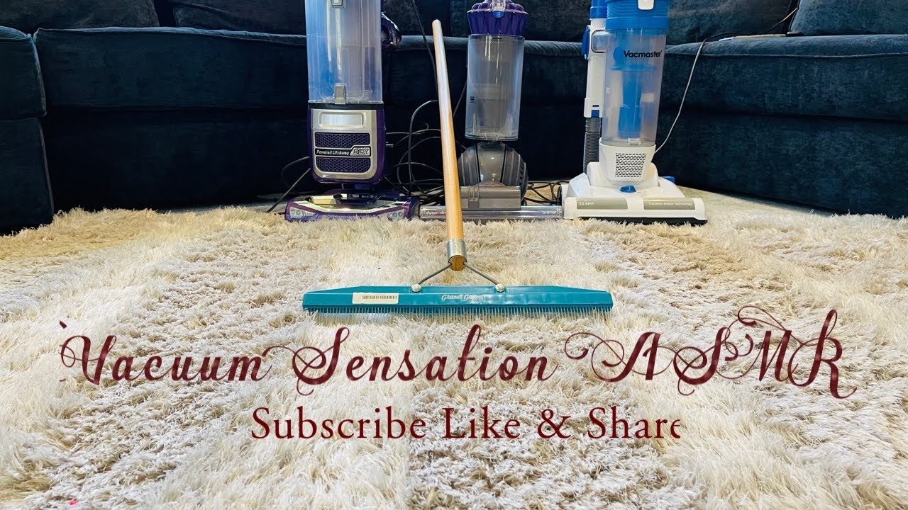 ASMR | 3 Vacuums + Carpet Rake | Shag Rug | Hidden Crunch | Watch in 4K ...