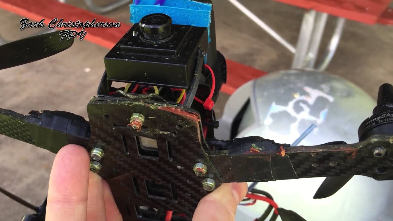 FPV quadcopter crash - YouTube