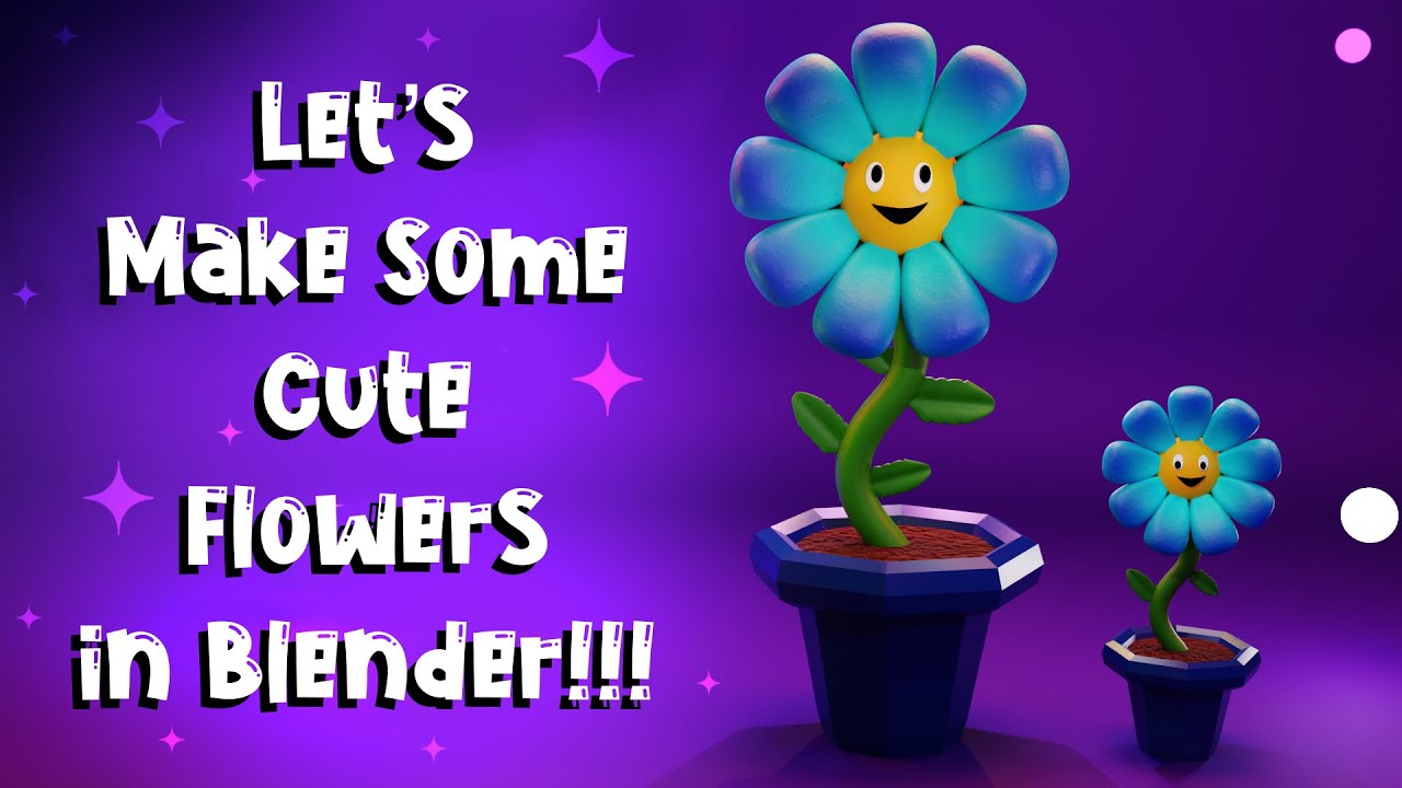 Cutie Flowers - Blender Process Video/ Speed Sculpt - YouTube