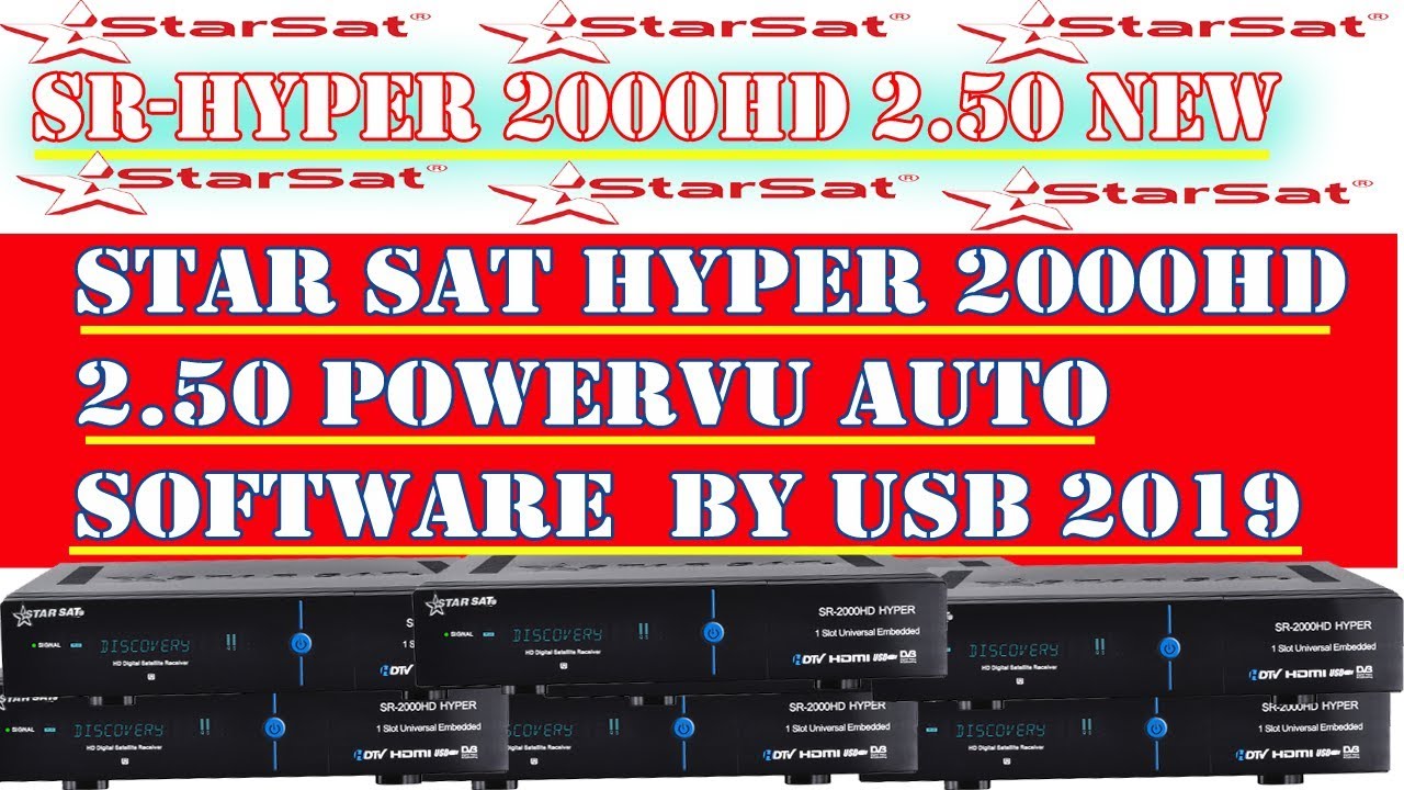 Star Sat hyper 2000 HD 2 50 2019 latest power vu software - YouTube