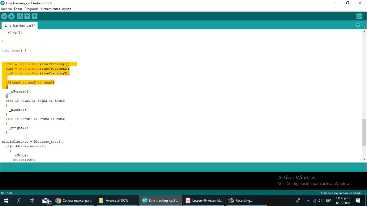 PROGRAMACIÓN DE ARDUINO EN SMART ROBOT CAR: SEGUIDOR DE LÍNEA QUE EVADE ...