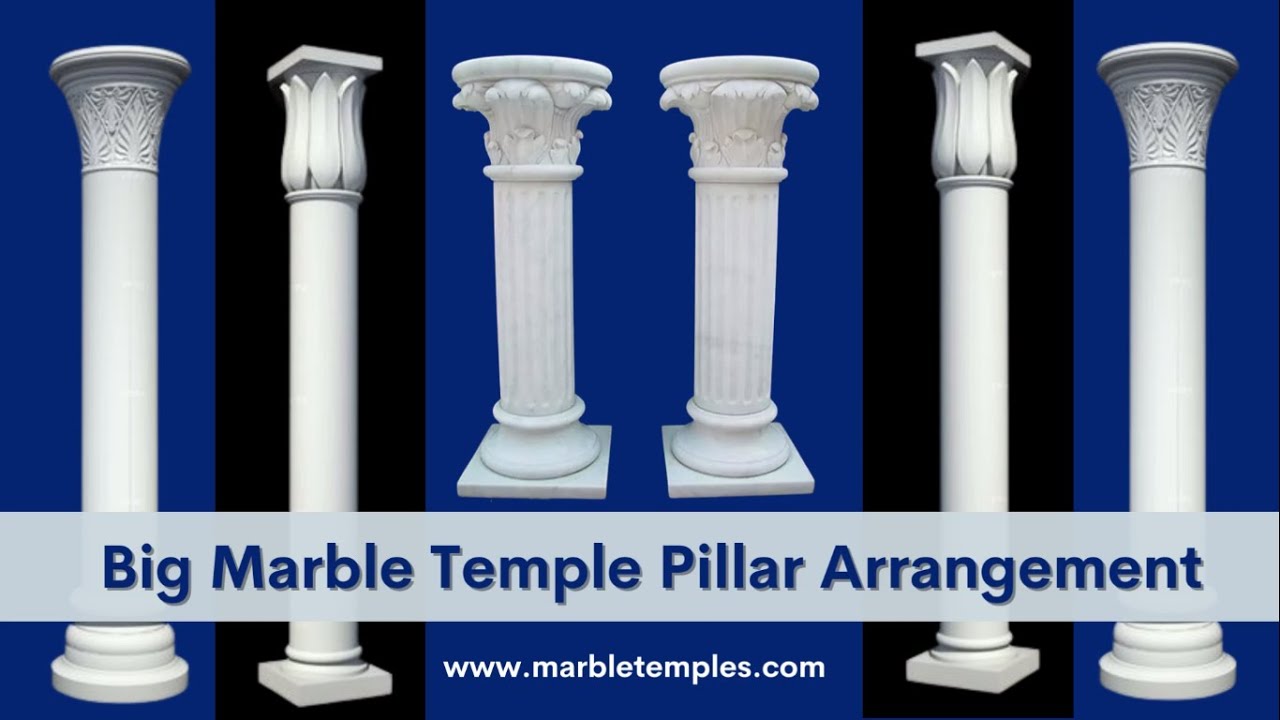 Big Marble Temple Pillar Arrangement/Installation By Marble Artifacts ...