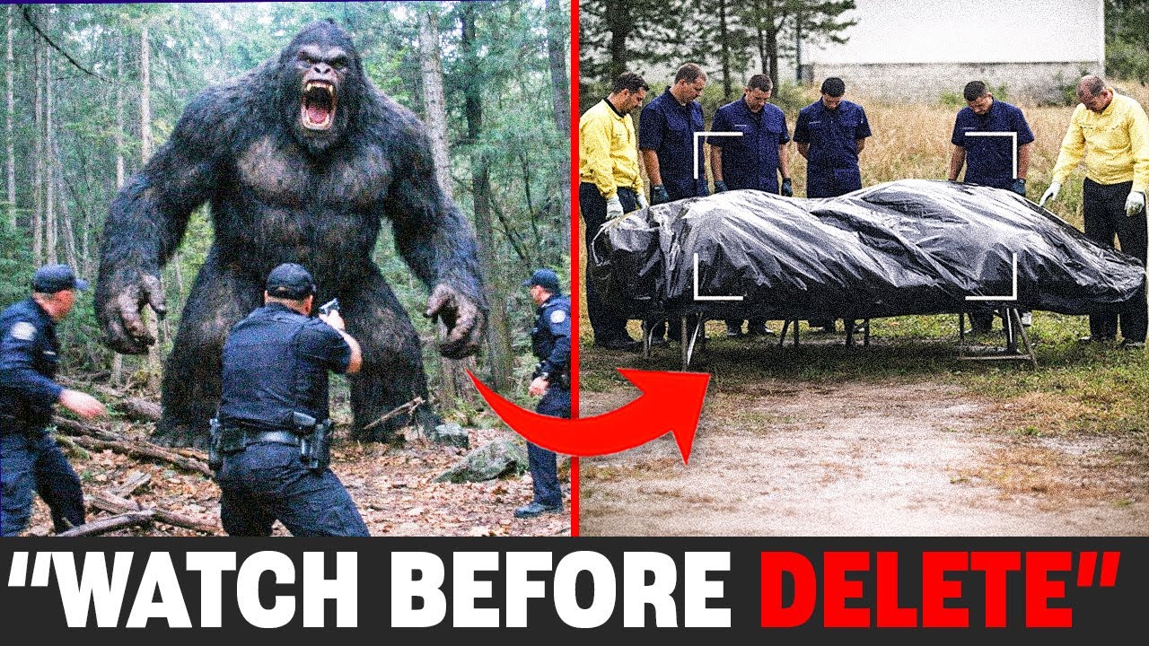 The TERRIFYING Bigfoot Caught by Police Officers! Caught on Camera ...