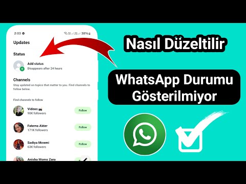 WhatsApp durumu gösterilmeme sorunu nasıl düzeltilir