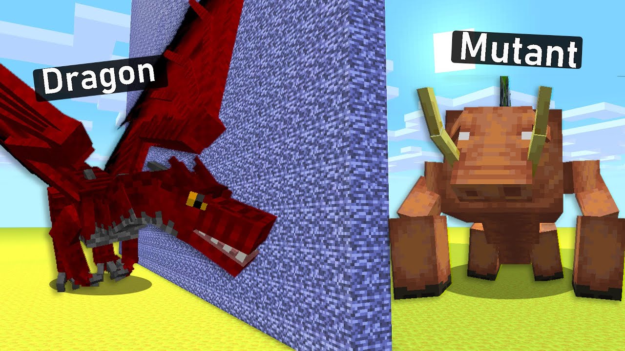MINECRAFT MOB BATTLE DRAGON VS MUTANT || - YouTube