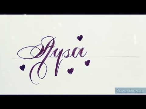 Aqsa Name Calligraphy Stylish Name Aqsa Name With Design - YouTube