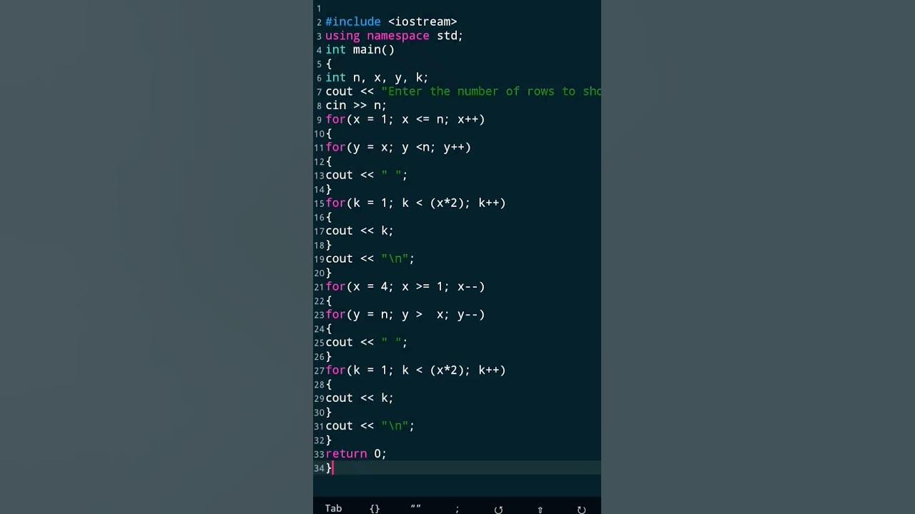 Diamond pattern in C++ #programming #program #foryou #subscribe #viral #viralvideo #shorts - YouTube