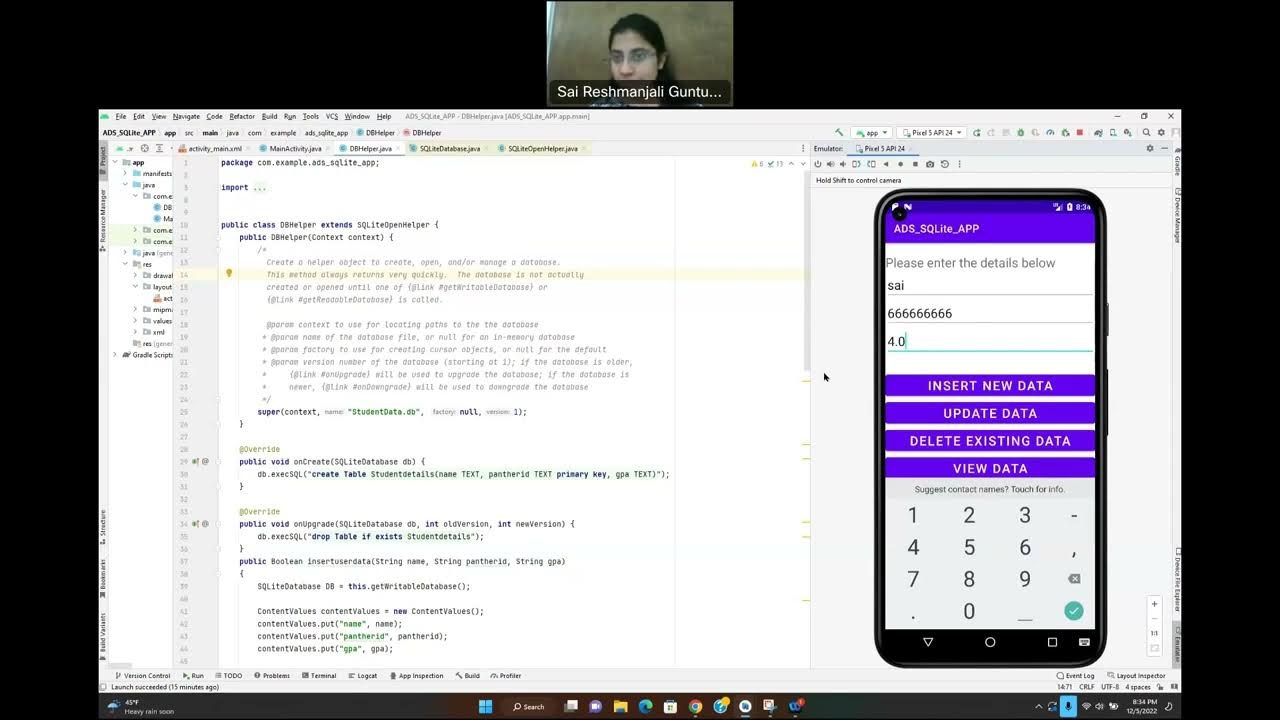 Android Application With Sqlite Database Demo Youtube