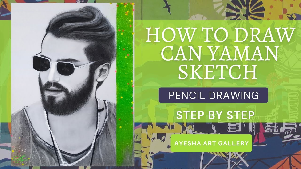 How to Draw Can Yaman | Step-by-Step Sketch with Acrylic Paint Tutorial ...