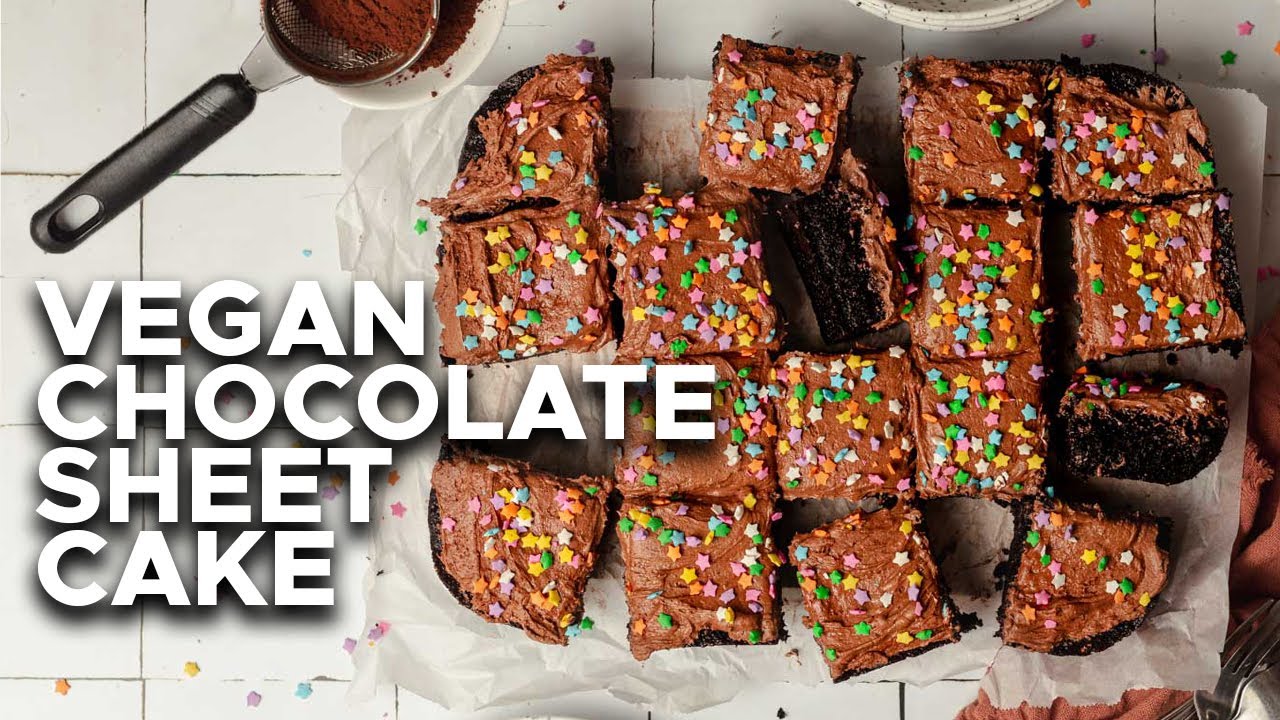 MOIST VEGAN CHOCOLATE SHEET CAKE | Easy Vegan Baking - YouTube