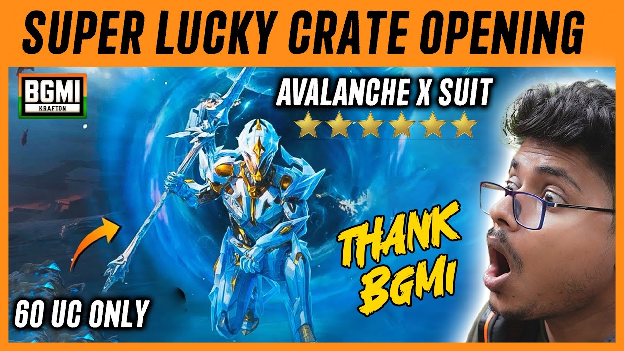 🔥🔥GLACIER X-SUIT IN BGMI | AVALANCHE X SUIT CRATE OPENING | BGMI ...