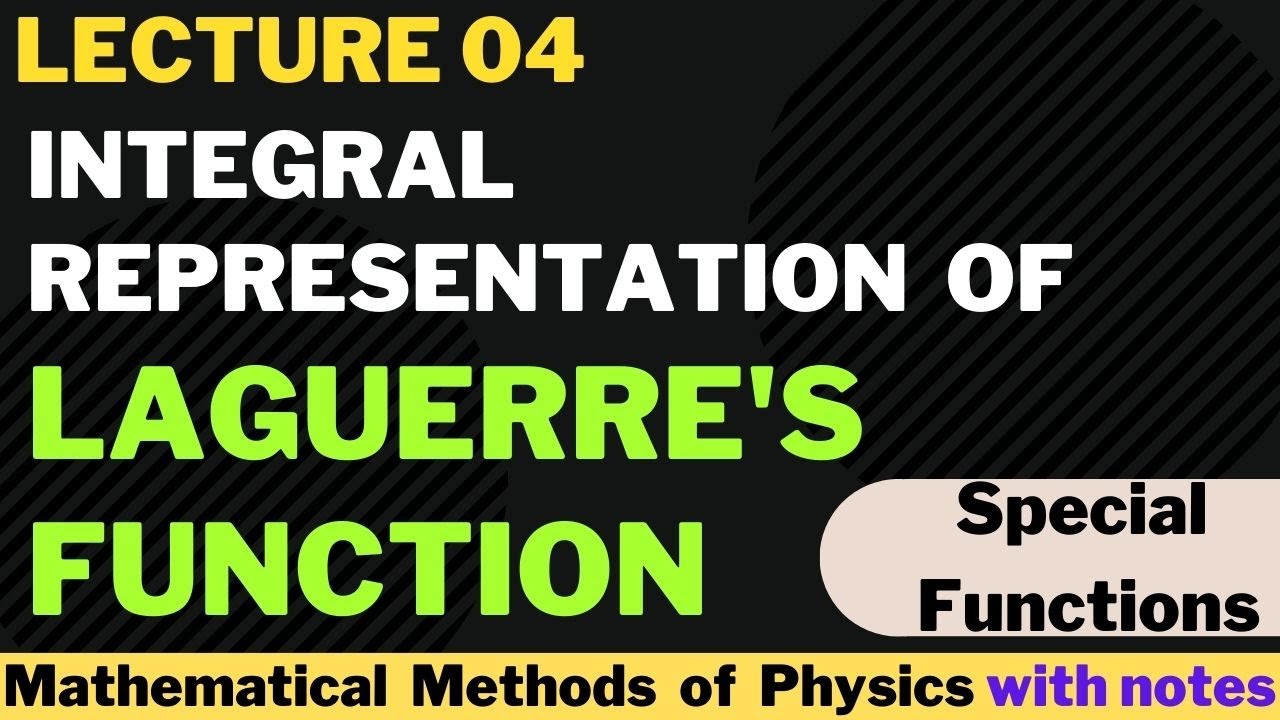 Integral Representation of Laguerre Polynomials - YouTube