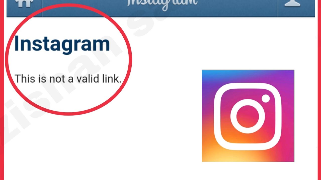 How To Fix Instagram This is not a valid link problem Solve - YouTube