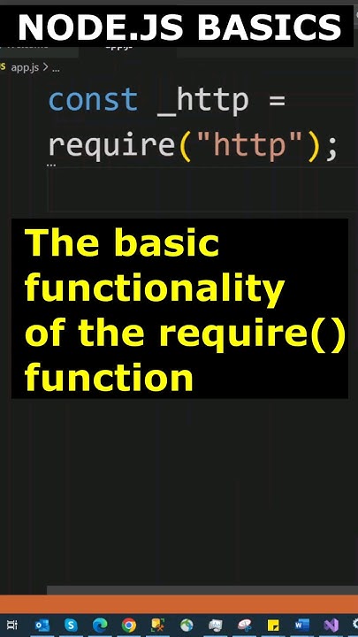 011 #nodejs - require() function basic functionality! - YouTube