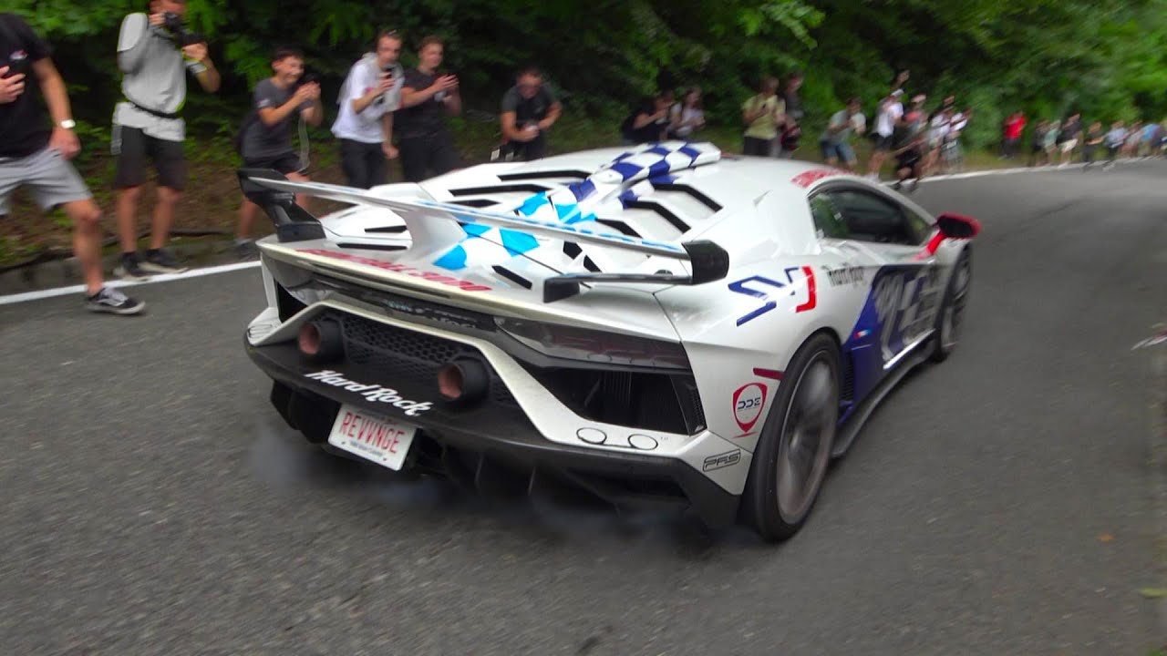 DDE Gintani Lamborghini Aventador SVJ - Crazy Revs, Flames and Launch ...