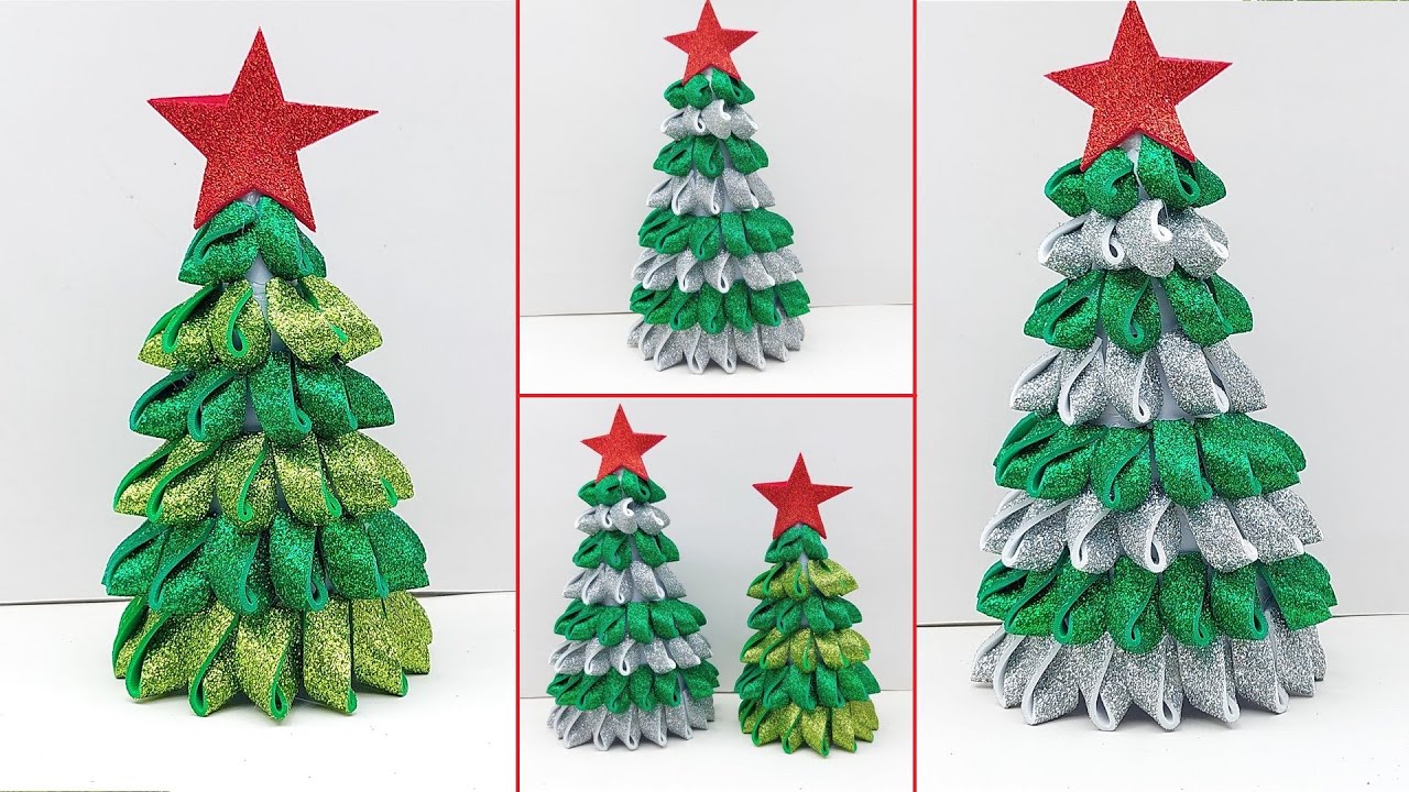 How to Make Christmas Tree With Glitter Paper | DIY Easy Christmas ...