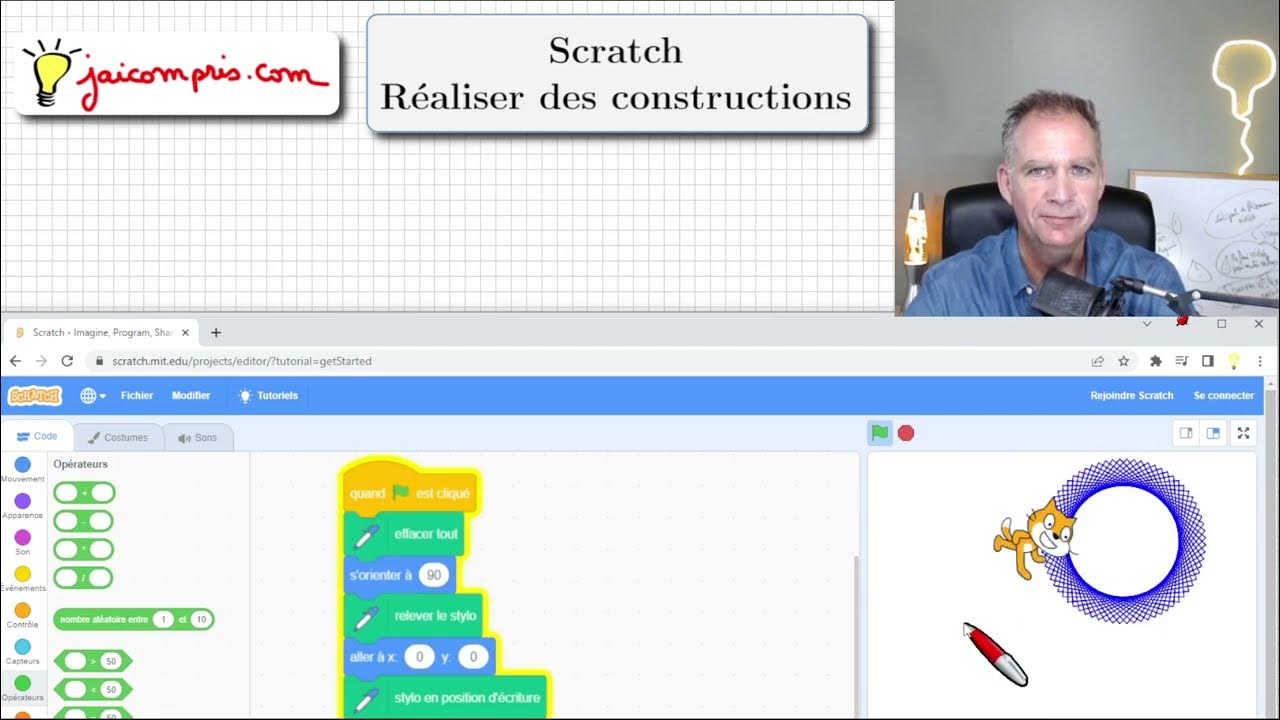 Cours ♦ Algorithmes et géométrie • Programmer une construction avec Scratch ♦ Troisième - YouTube