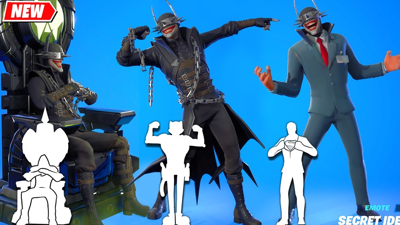 Fortnite THE BATMAN WHO LAUGHS Skin doing All Built-In Emotes Fortnite ...