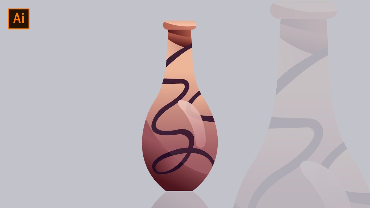 How To Design Professional Vase Flat Design Illustration | Adobe ...