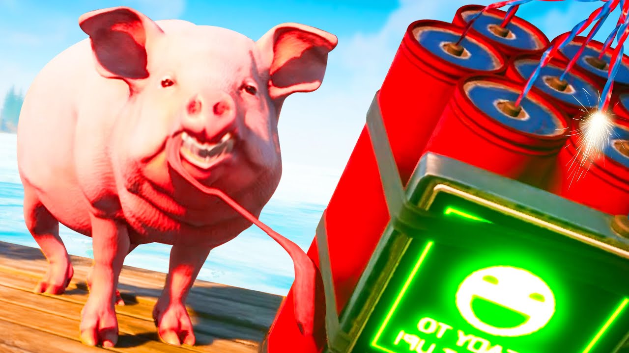 PIG GOES FISHING...WITH DYNAMITE! - Goat Simulator 3 - Part 5 ...
