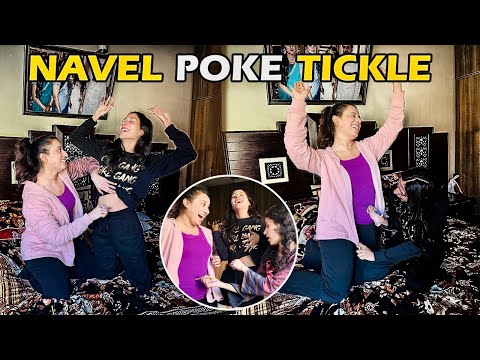 Navel poke tickle with pencil funny challenge video/ zoya noor vlogs/lishoovlogs /jesica noor