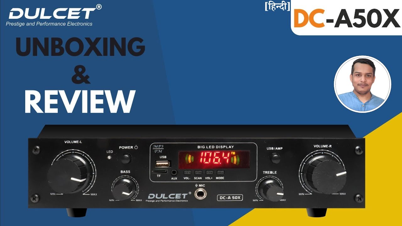 Dulcet DC-A50X Amplifier with Bluetooth,USB,SD Card Detailed Unboxing ...