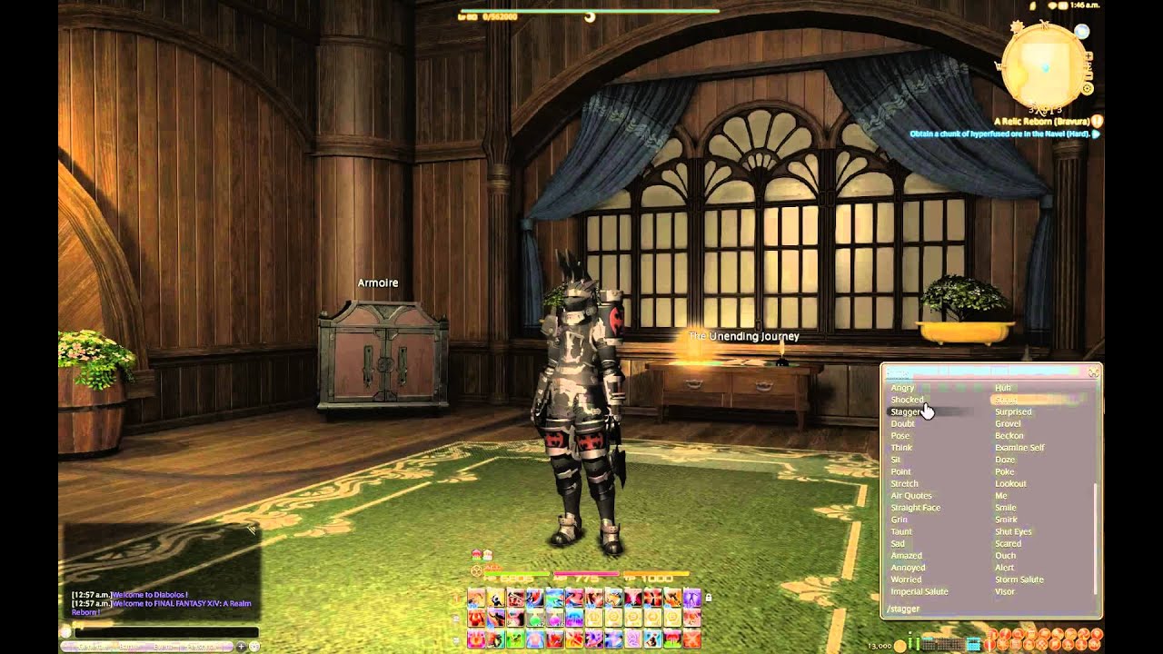 FFXIV:ARR - Miqo'te Female Emotes (Darklight Armor) - YouTube
