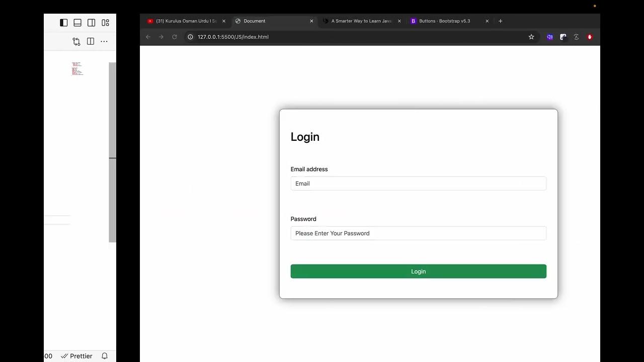 Login Page & Javascript review | Class Recap - YouTube