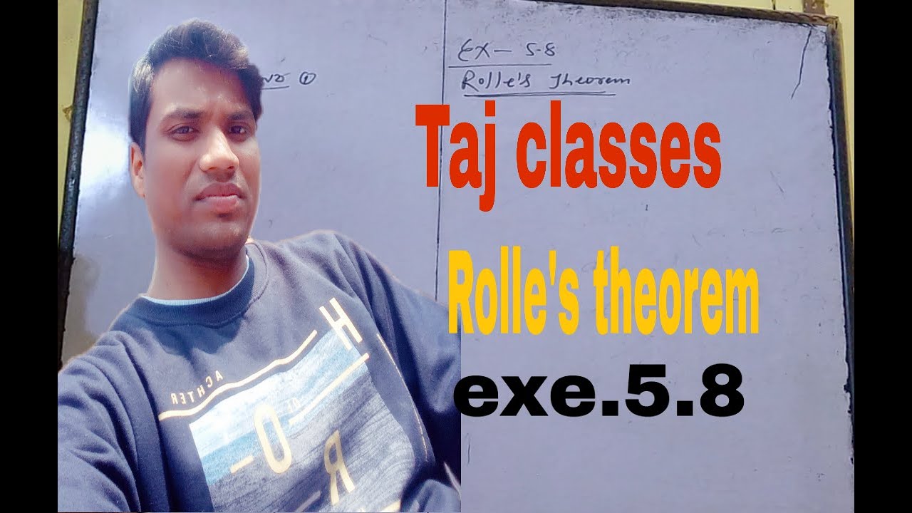 Taj classes math.12 ..rolles theorem - YouTube
